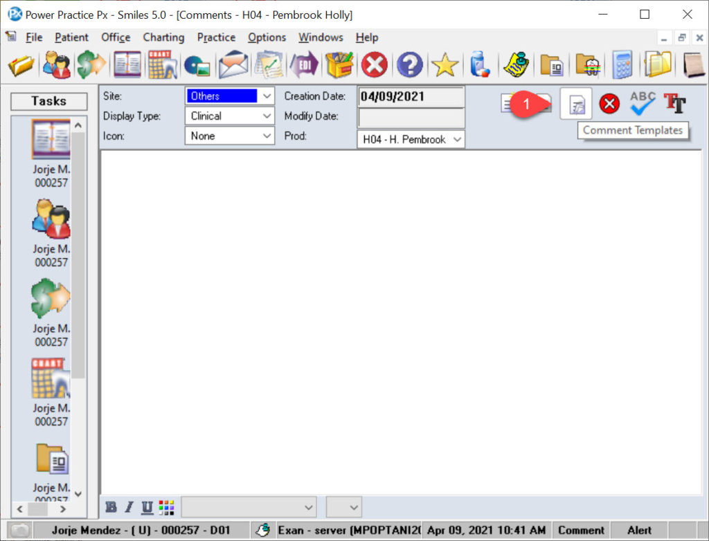 Adding Templates to Clinical Notes - Power Practice
